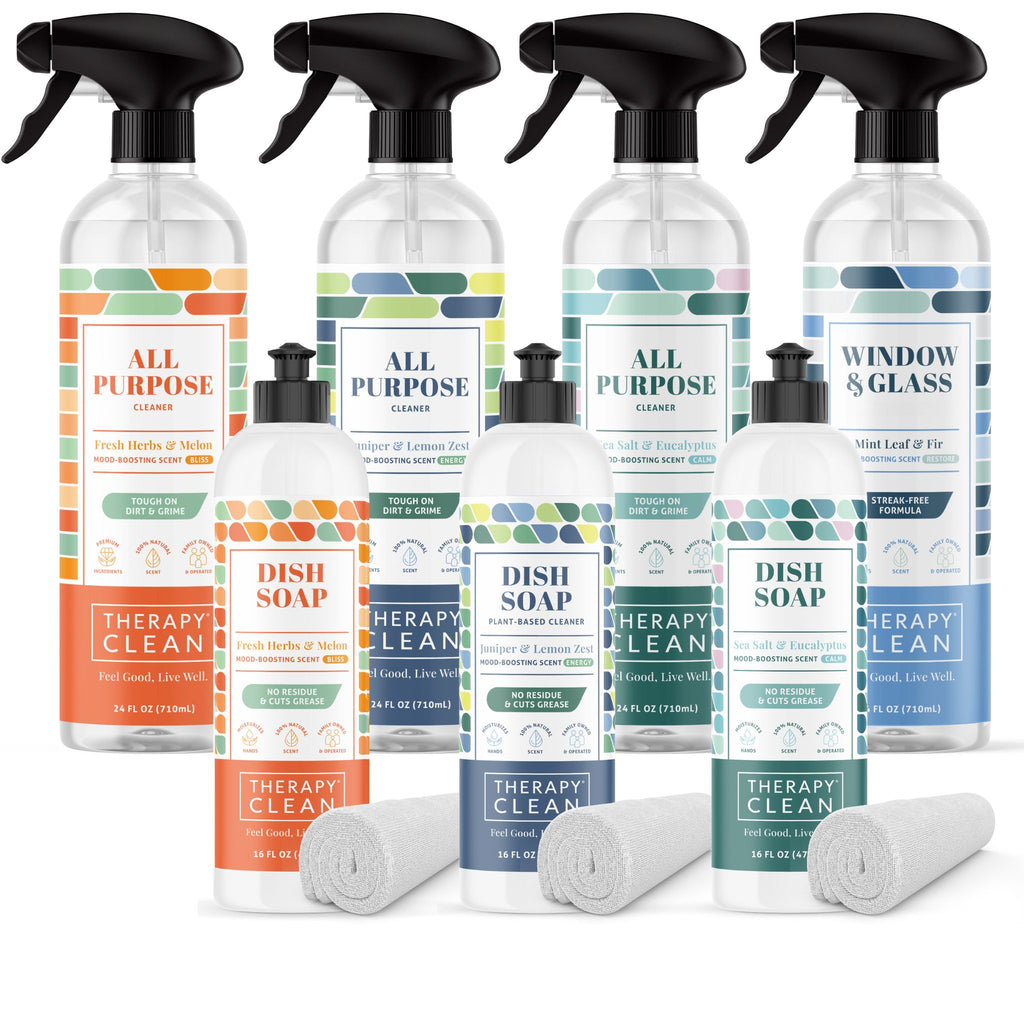 Blissful Clean Bundle – Home Cleaning Kit & Gift Basket – Therapy Clean